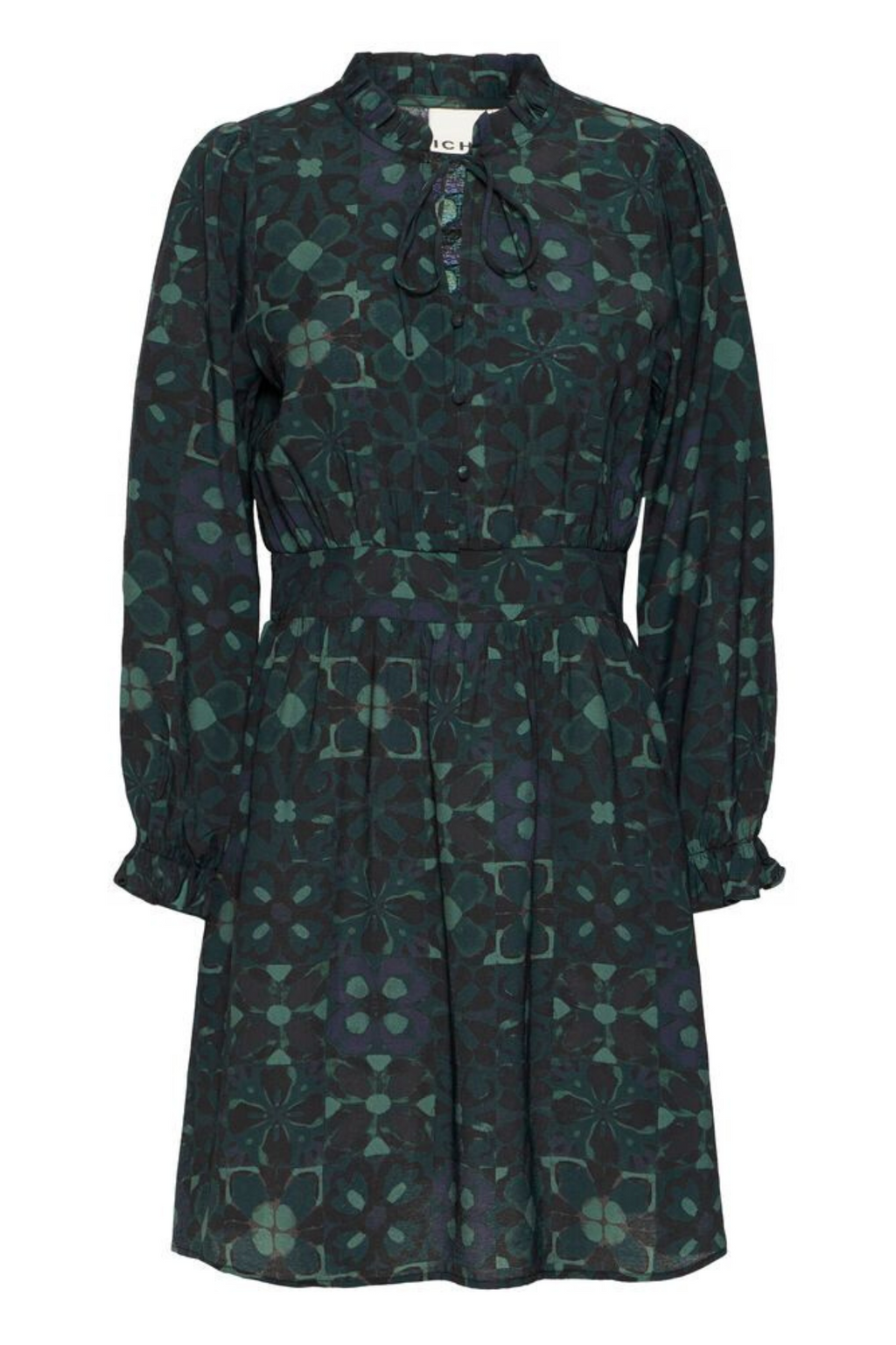 ICHI Gilea Floral Dress - Green – The Cope