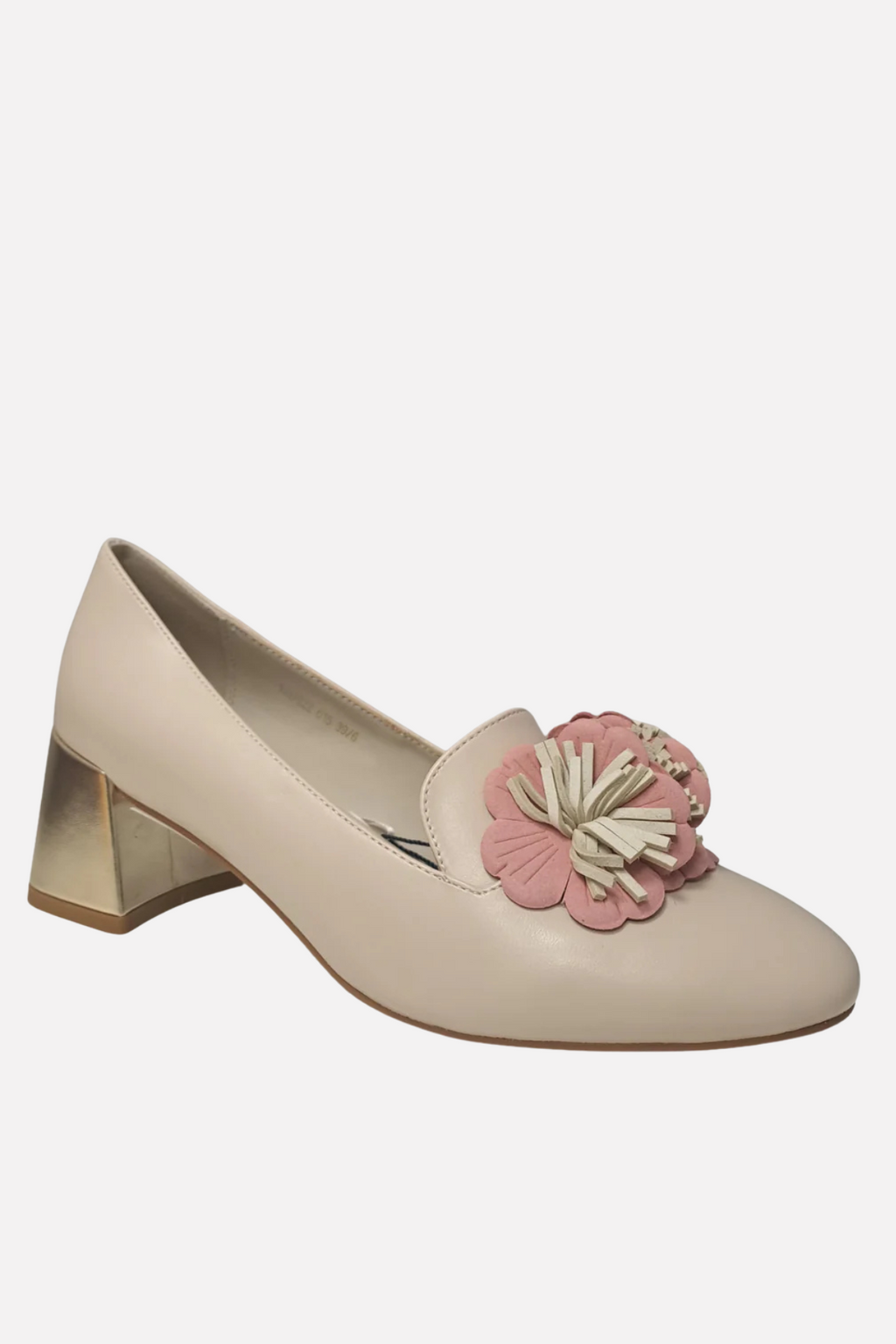 DANCING MATILDA Floral Detail Court Shoe - Natural – The Cope