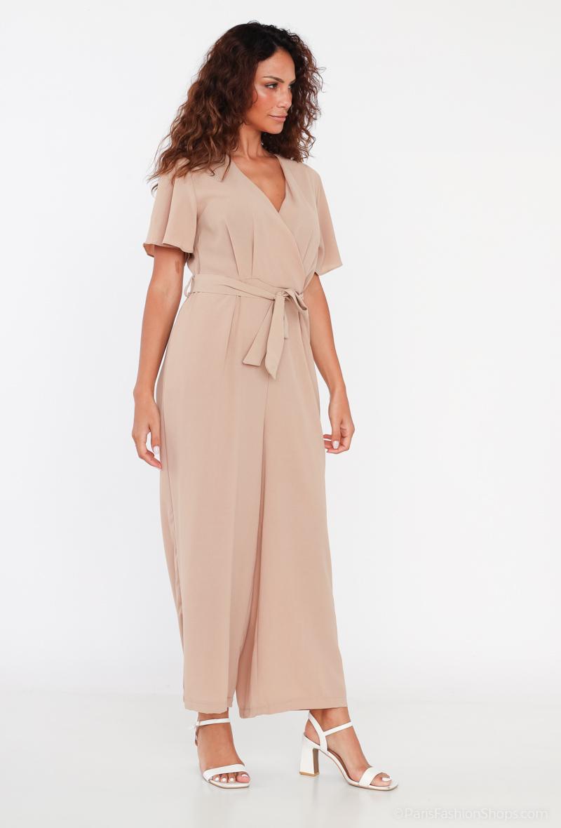 COPE CLOTHING : Butterfly Sleeve Jumpsuit - Beige – The Cope
